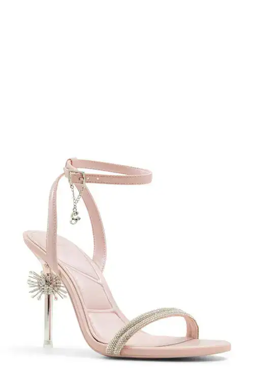 Aldo Jewel-Encrusted Ankle Strap Sandal In Pink 25% Off