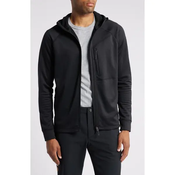Fjallraven Abisko Grid Fleece Hoodie - Black