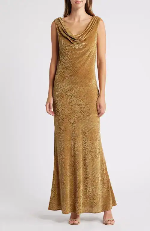 brown burnout dress Raven Velvet Burnout Dress Navy / XS by Hale Bob | Exclusive Designer Clothing