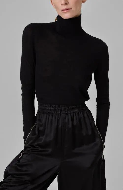 Co Slim Turtleneck Fine Cashmere Top
