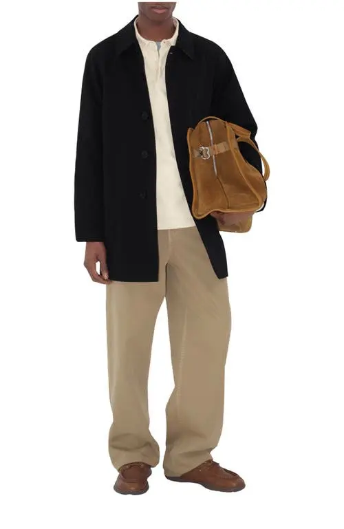 Burberry Short Camden Heritage Car Coat - Black