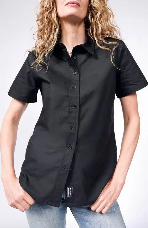 WILDFANG The Essential Oxford Button Up - Black