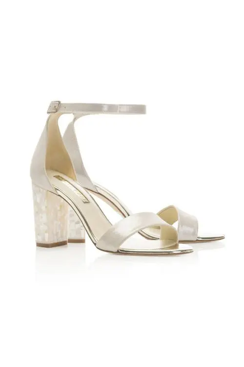 FREYA ROSE Martene Ankle Strap Pearl Heel Sandal