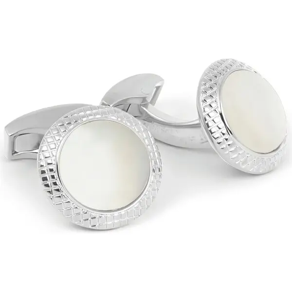 Tateossian Mother-of-pearl Bullseye Cuff Links
