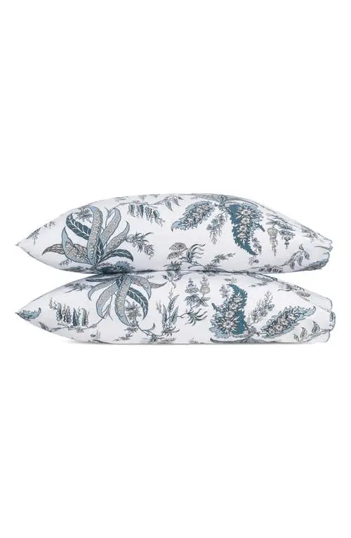 MATOUK Apolline Set Of 2 500 Thread Count Pillowcases - Mediterranean