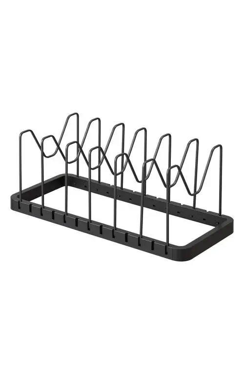 YAMAZAKI Adjustable Pot Lid Wire Organizer - Black