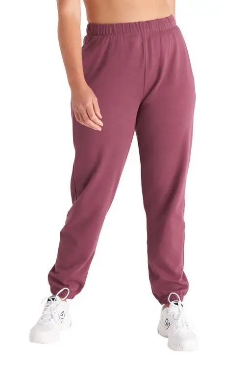 THE STANDARD STITCH Relaxed Sweatpants - Plum