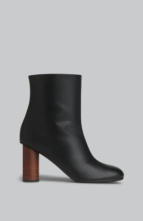 Co Front Seam Calfskin Ankle Boots