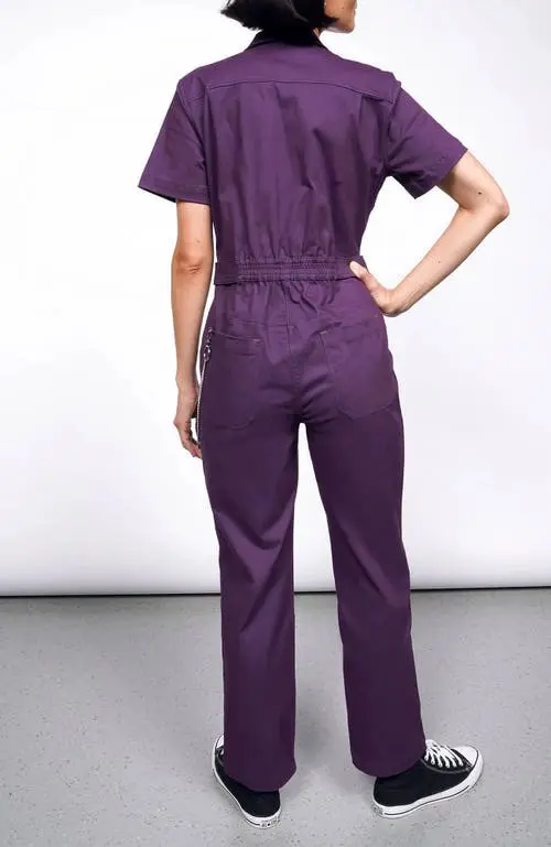WILDFANG The Essential High Waisted Coverall - Plum