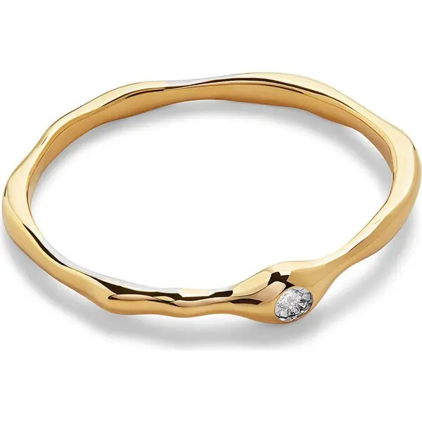 Monica Vinader Siren Lab-grown Diamond Ring - 18k Gold Vermeil