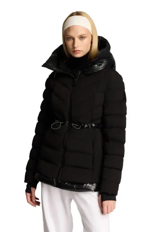 ALPENHAUS Everlong Lightweight Herringbone Quilted Puffer - Black