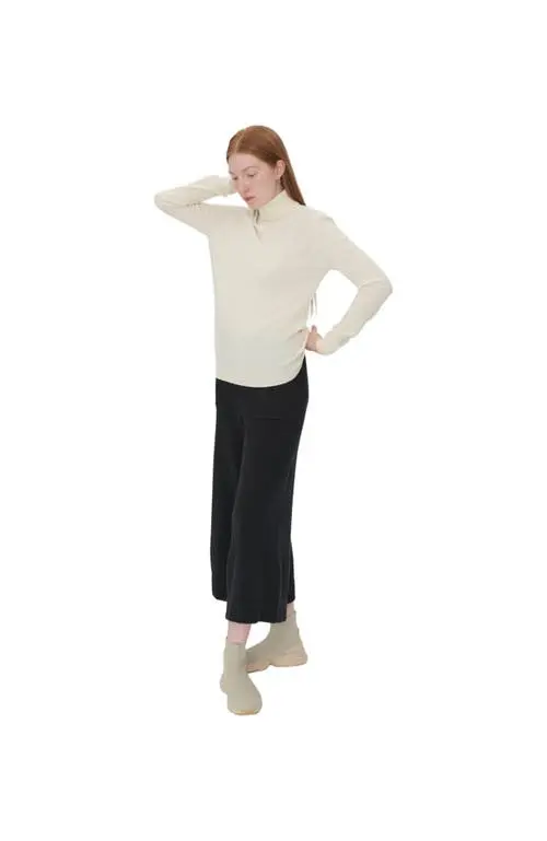 GOBI MONGOLIAN CASHMERE Cashmere Turtleneck Sweater - Marshmallow