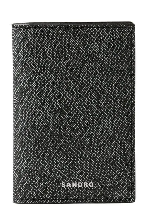 Sandro Reconstituted Leather Leather Wallet - Graphites