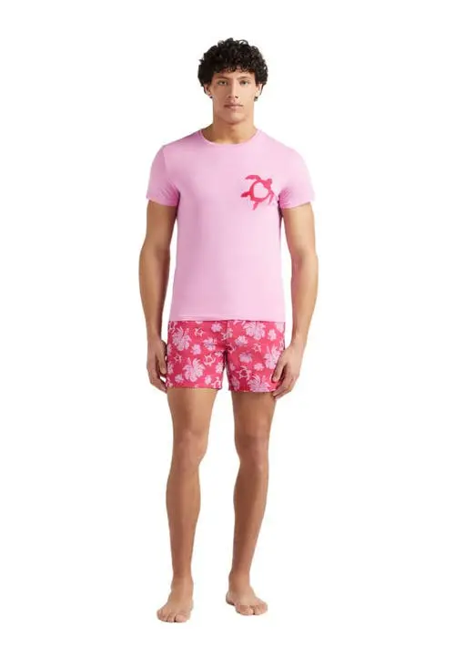 Vilebrequin Turtle Heart Flocked T-shirt - Petunia