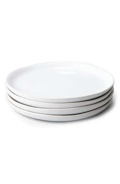 FABLE The Dessert Set Of 4 Plates - Pearl White