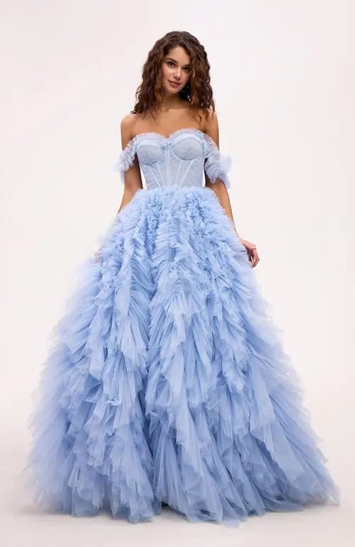 MILLA All Ruffled Up Fluffy Evening Dress
