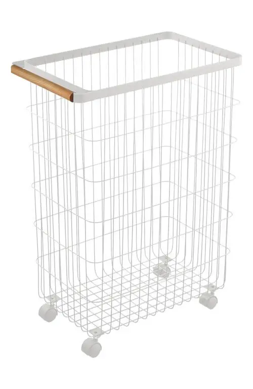 YAMAZAKI Slim Rolling Laundry Hamper
