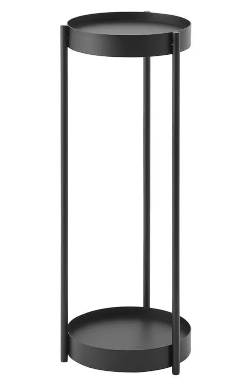 YAMAZAKI Rolling Two-tier Plant Stand - Black