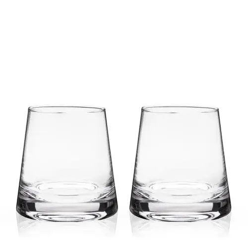 VISKI Burke Crystal Whiskey Glasses Set Of 2