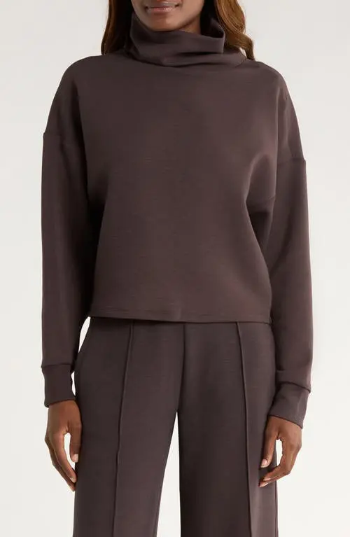 RHONE Dreamglow Mock Neck Top - Dark Espresso