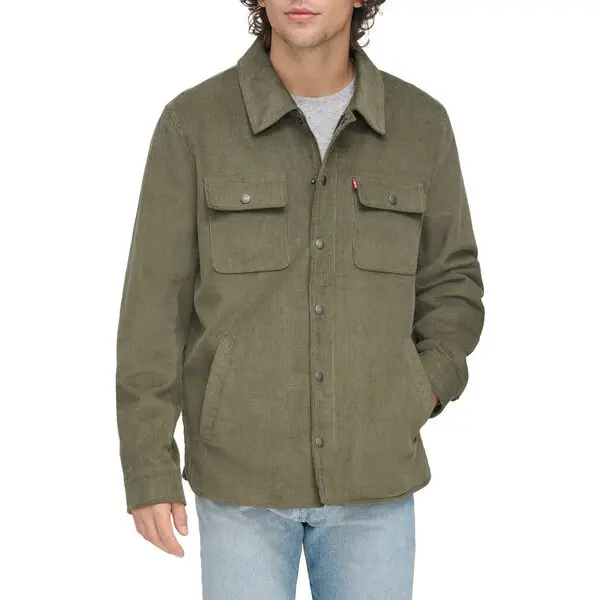 LEVI'S Cotton Corduroy Shacket - Grape Leaf