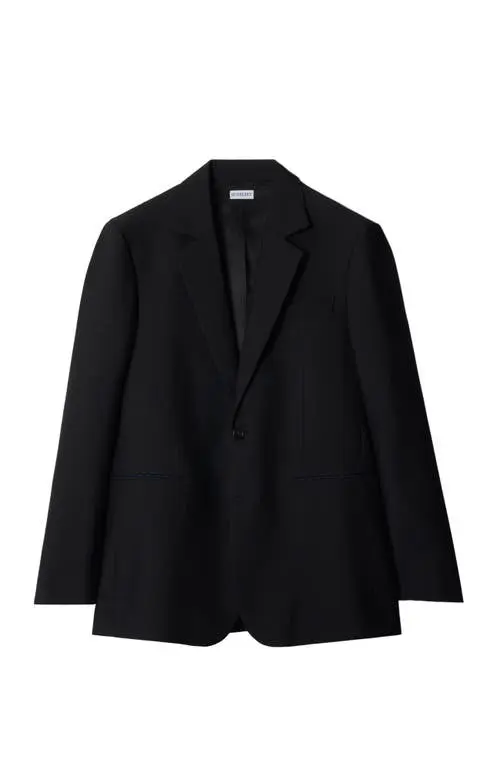 Burberry Wool Tailored Jacket - Black