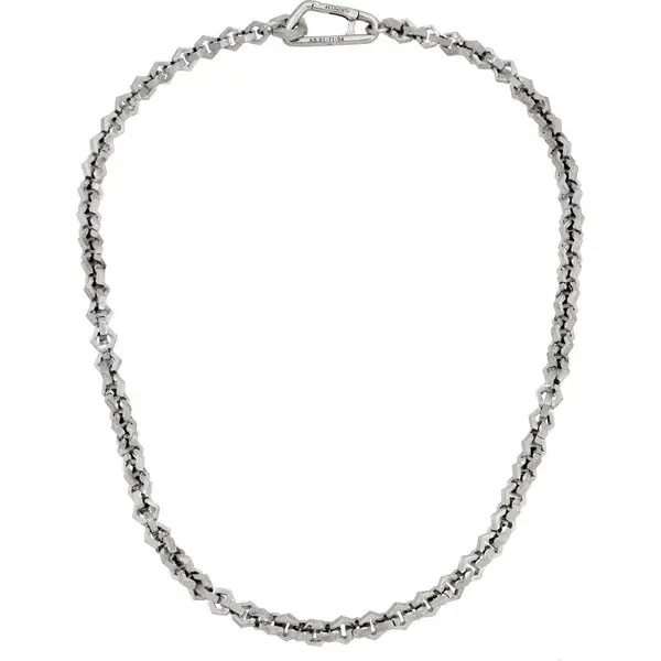 All Saints Hex Chain Necklace - Warm Silver