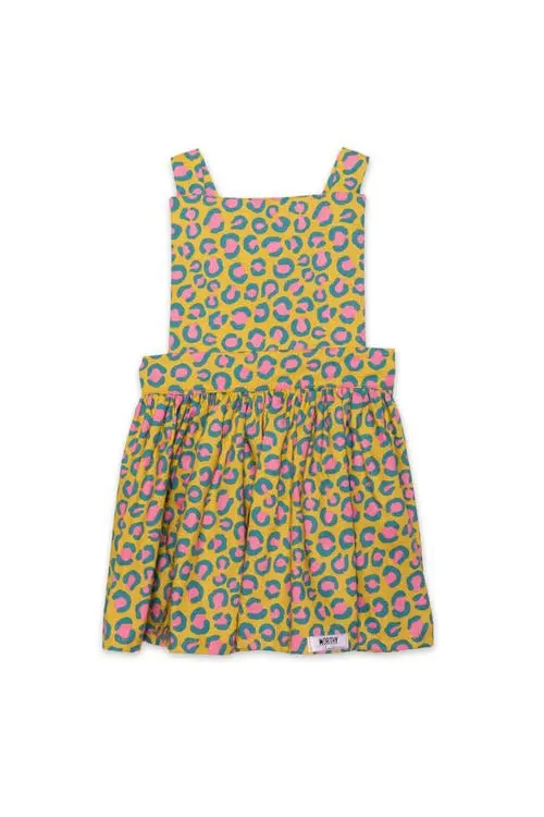 WORTHY THREADS Pinafore Dress - Cheetah