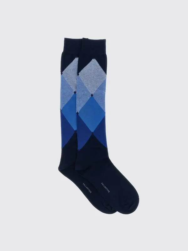 BALLANTYNE Patterned Socks - Blue