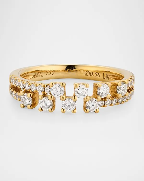 LISA NIK Sparkle 18k Yellow Gold Ring