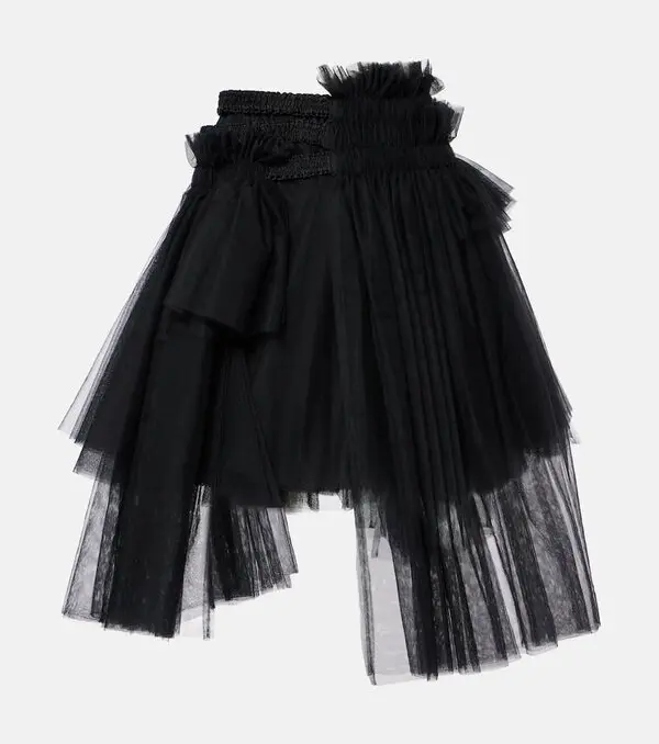 Noir Kei Ninomiya Mesh Midi Skirt