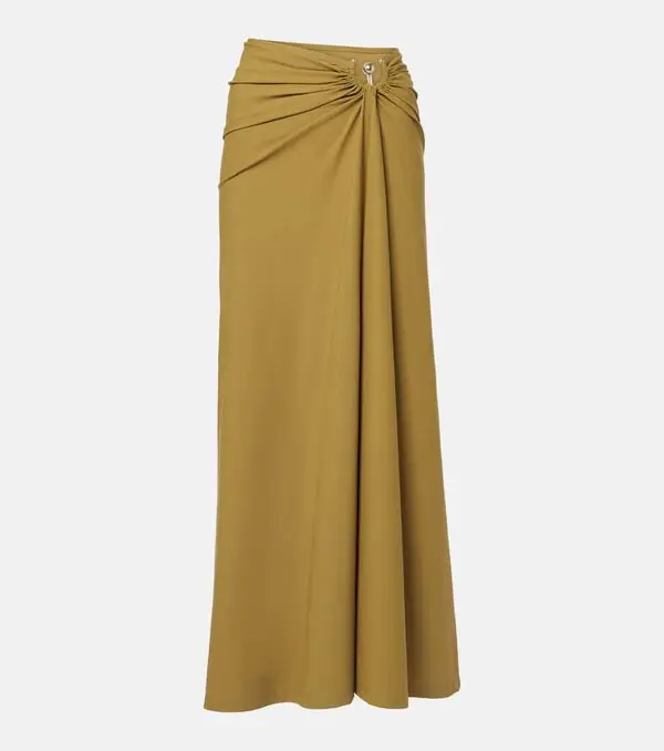 Christopher Esber Ruched Maxi Skirt - Green
