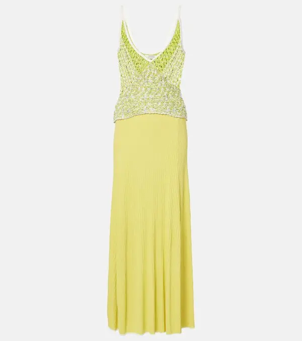 Christopher Esber Lace-Trimmed Slip Dress - Yellow | Editorialist