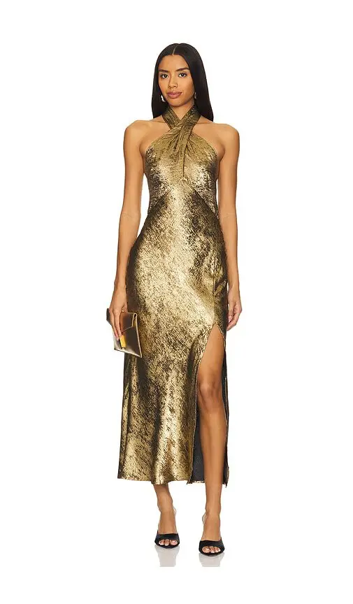 Astr The Label Marissa Metallic Dress