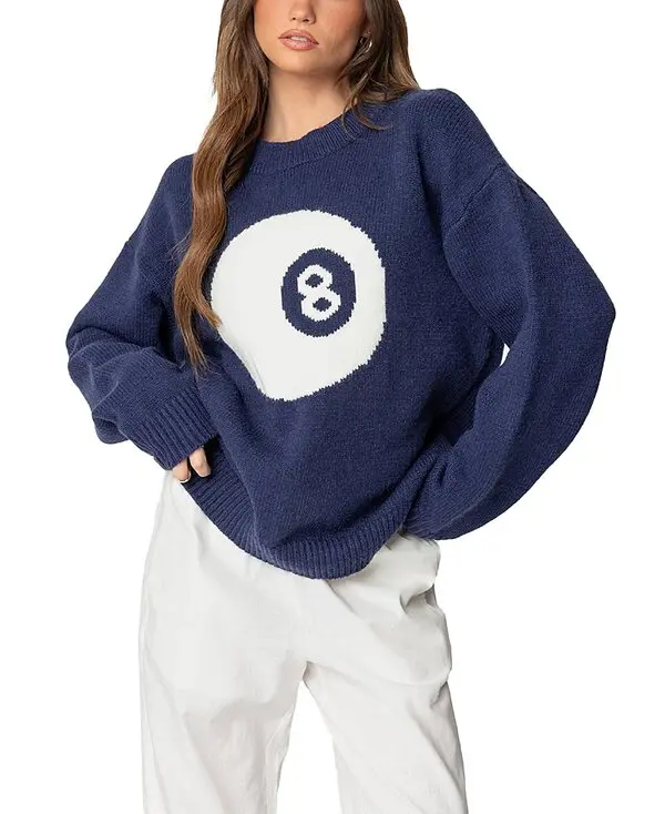 EDIKTED Magic 8 Knit Sweater - Navy