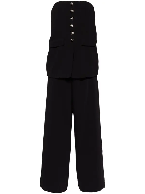 SELF-PORTRAIT Bandeau Crepe Jumpsuit