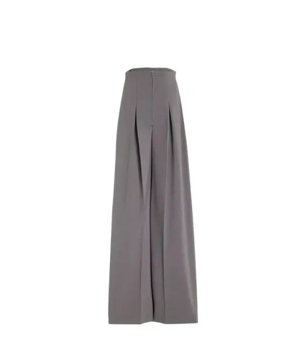 DEL CORE Corset-waist Wide-leg Wool-blend Pants