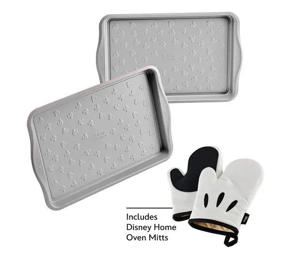 FARBERWARE Disney Baking Sheets & Home 4-piece Ven Mitts Set