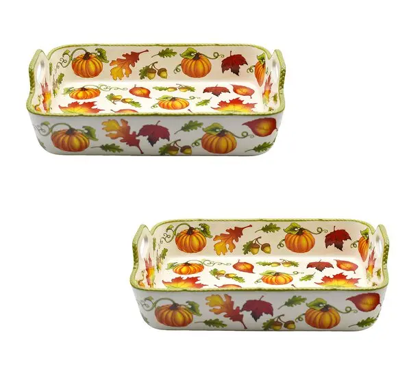 TEMP-TATIONS Seasonal Set Of 9'x13' Baker W/ Upswept
