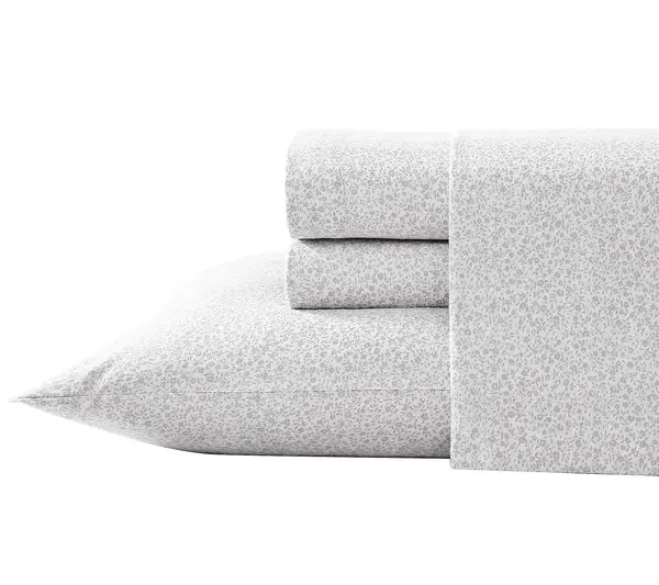 Laura Ashley Chelsie Vine Grey Full Flannel Sh Eet Set