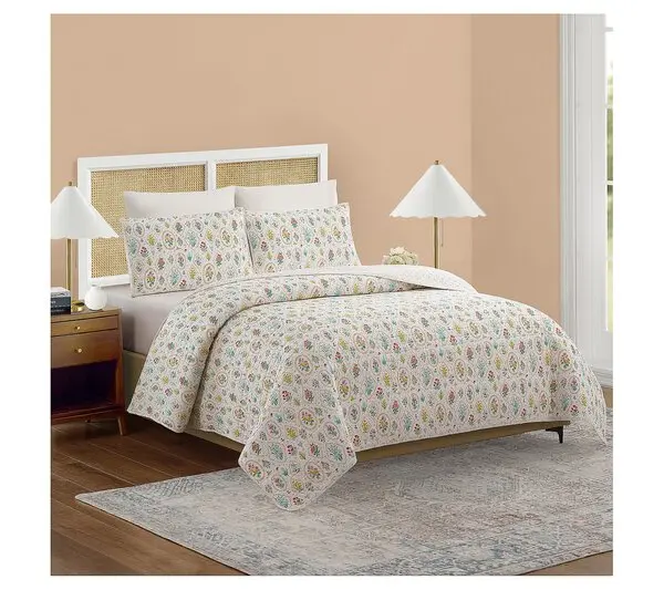 MAKERS COLLECTIVE Floral Wallpaper 2pc Twin Quilt Set Angela S Taehling