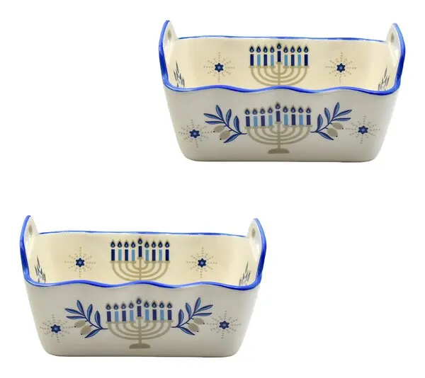 TEMP-TATIONS Seasonal S/2 Loaf Pans Upswept Handles