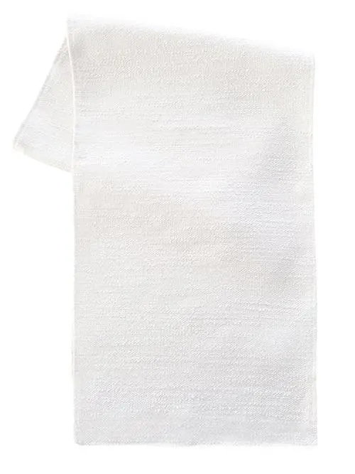 Anaya Seaside Smooth Indoor Outdoor Table Runner - White