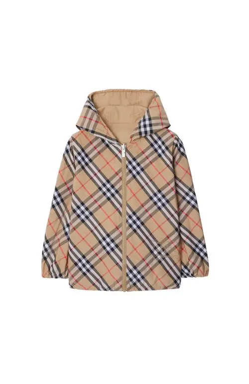 Burberry Reversible Check Cotton-blend Jacket - Sand