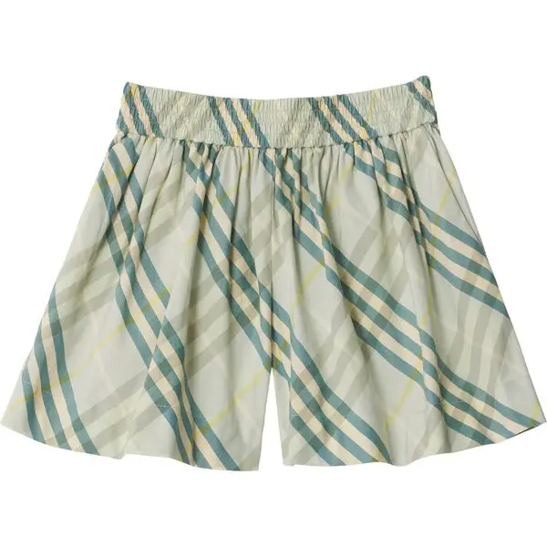 Burberry Check Cotton Wide-leg Shorts - Breeze
