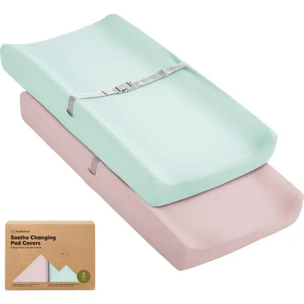 KEABABIES 2-pack Soothe Changing Pad Covers - Pastel