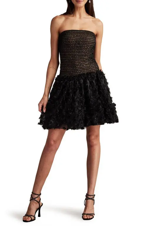 Tadashi Shoji Strapless Cocktail Mini Dress