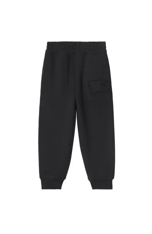 Burberry Ekd Cotton Jogging Pants - Black