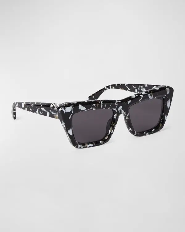 Off-White Hampton Rectangle Sunglasses - Havana Black Dark Grey
