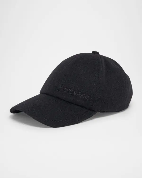 Saint Laurent Vintage Cashmere Baseball Cap